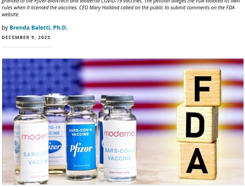 BREAKING: CHD Accuses FDA of “Unlawful Licensing,” Demands Revocation ...