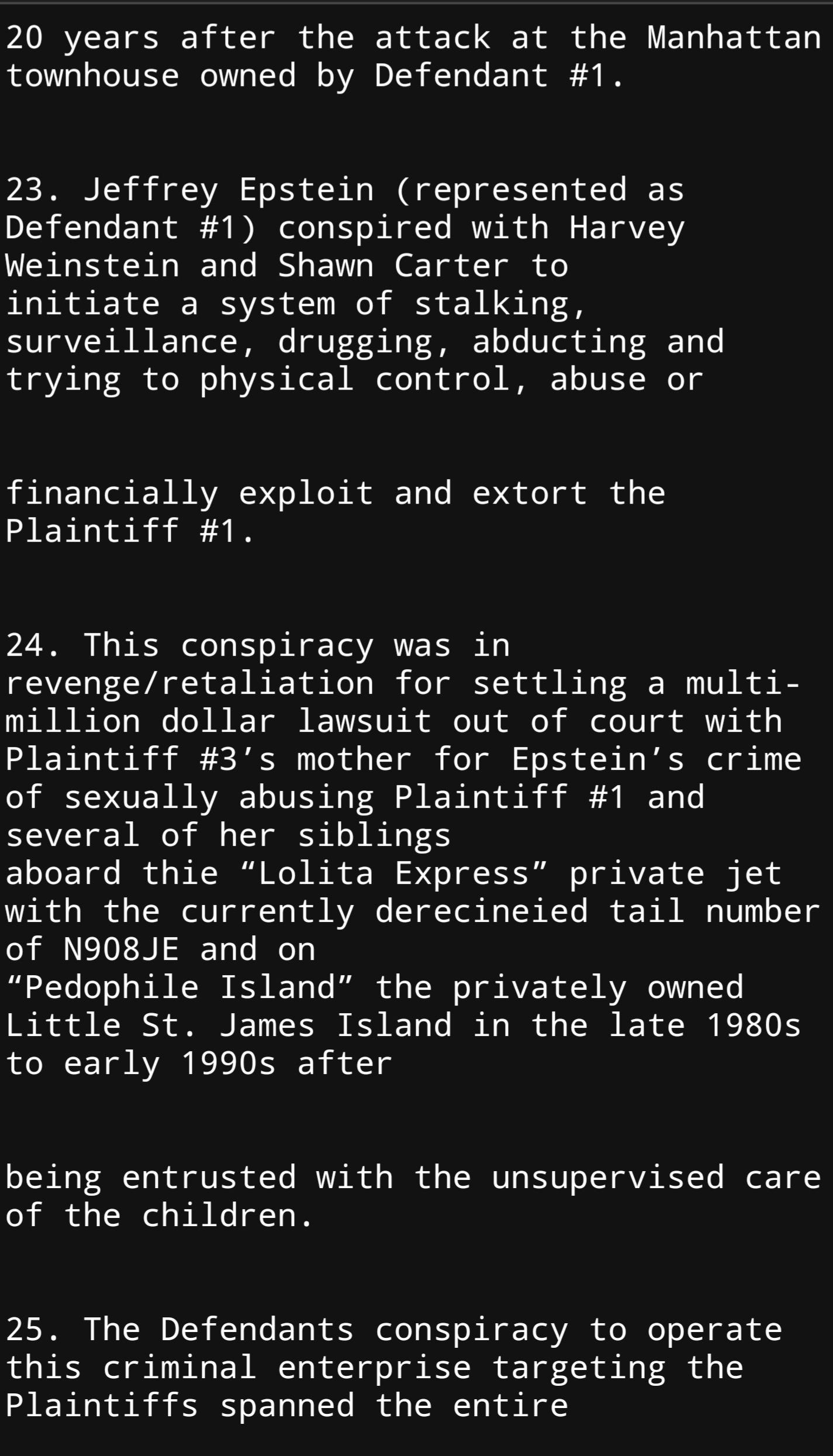 Latham v. Epstein, Weinstein, and Jay-Z: Allegations of Trafficking, Exploitation, and a Cover ...
