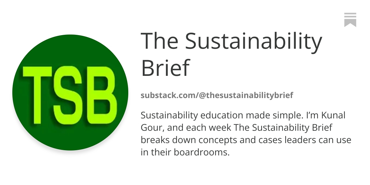 The Sustainability Brief | Substack