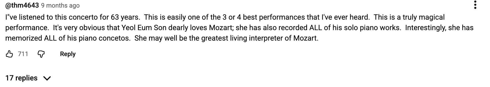 Advent Calendar Dec 9: Yeol Eum Son's (Memorized) Performance Of Mozart ...
