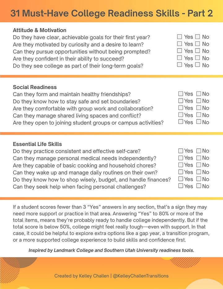 31 Must-Have College Readiness Skills - by Kelley Challen
