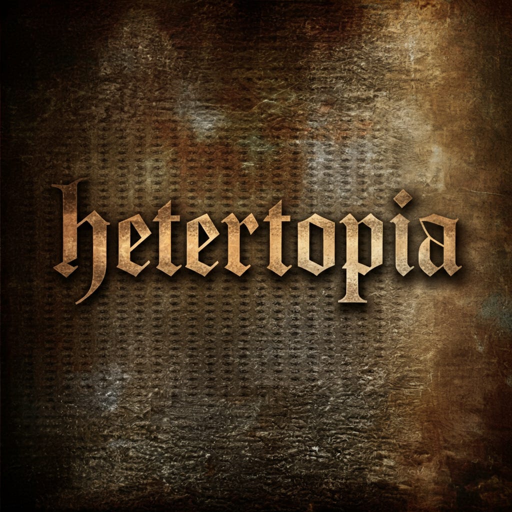 Utopia, Dystopia, Anti-Utopia, Hetertopia...