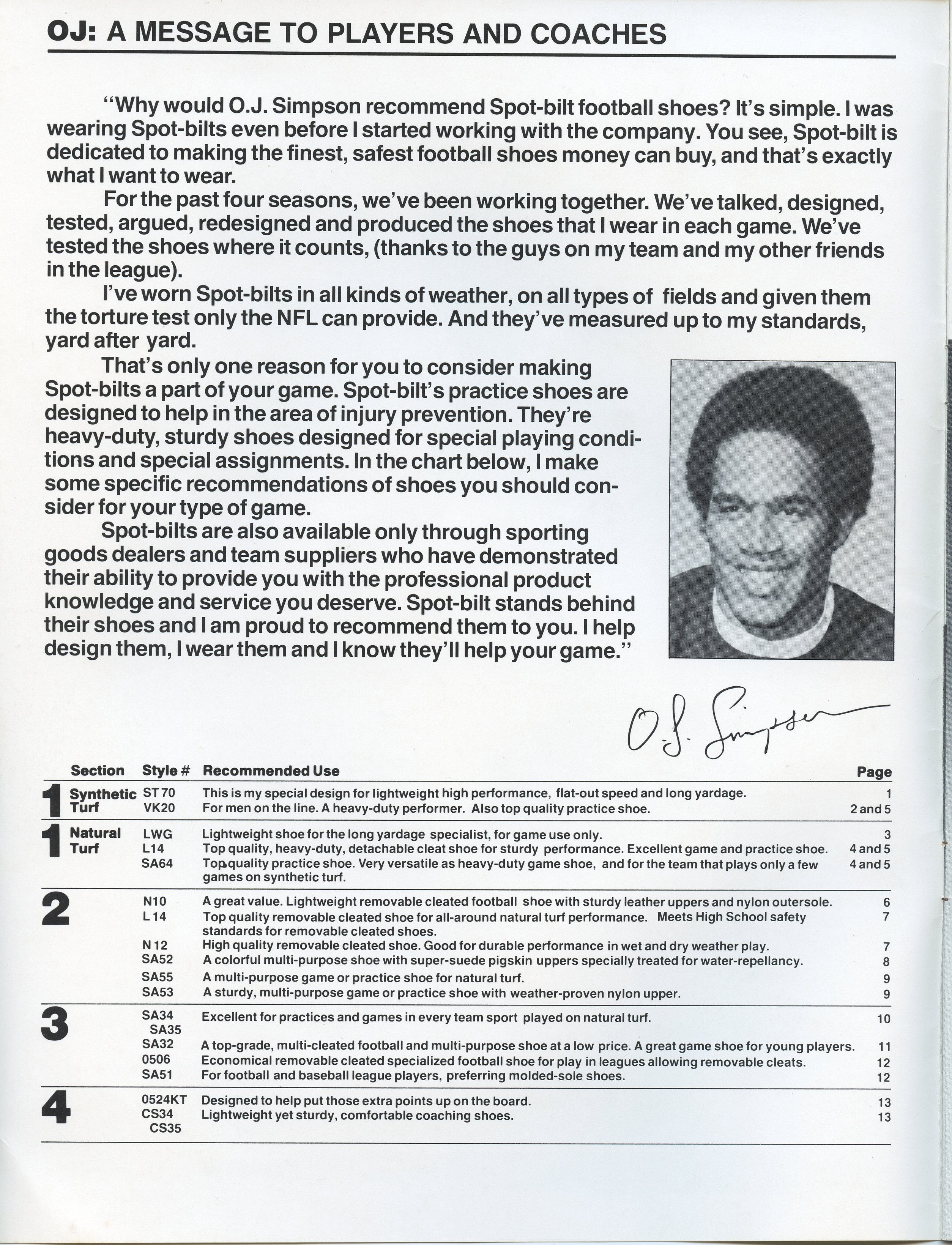 Today's Tidbit... Spot-bilt Shoes and O. J. Simpson