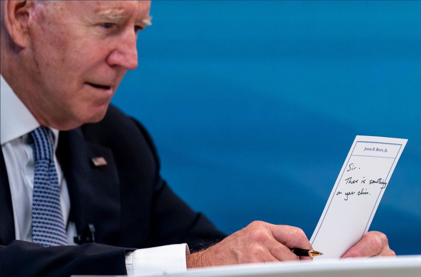 Yes, Biden totally relied on note cards, so Dems can just stop lying
