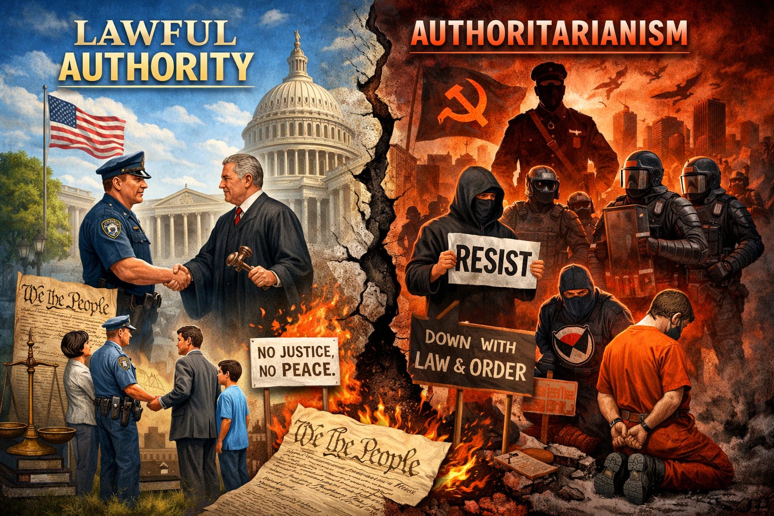 Lawful Authority vs. Authoritarianism - by Michael Smith