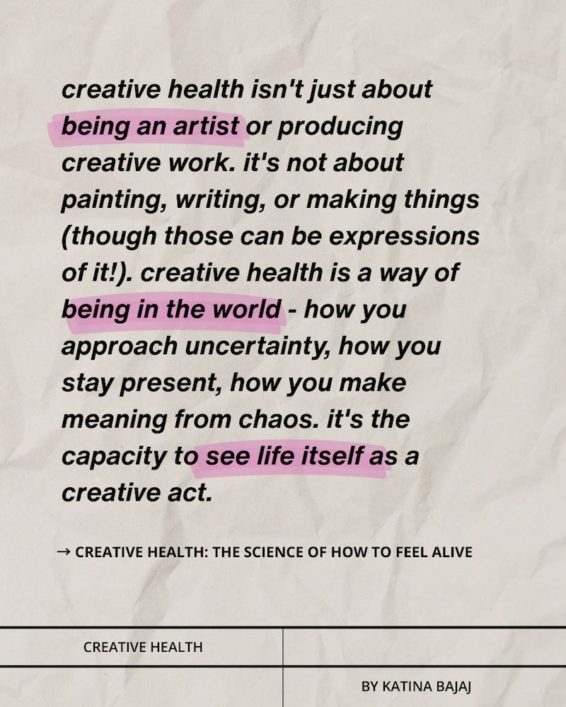 How To Feel Alive Again: The Science of Creative Health