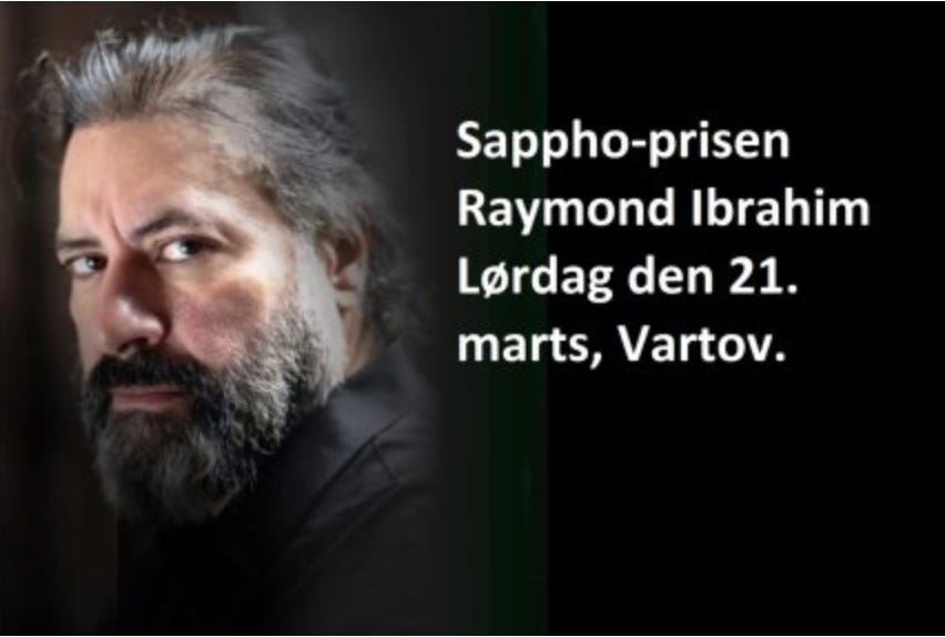 The 2026 Sappho Prize Awarded to Raymond Ibrahim