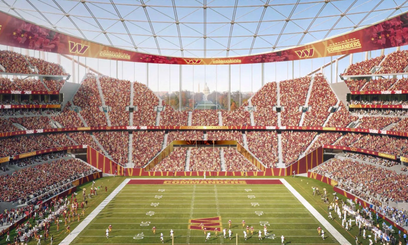 🏟️ + 🏈 NFL 華盛頓指揮官隊回家了：37 億美元新球場計畫全解析 - by Joey Tsai