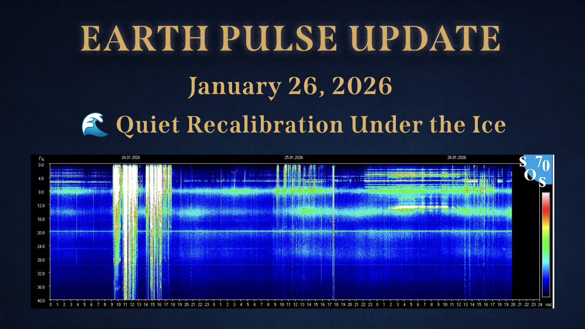 ⚡Earth Pulse Update - Jan 26 | 🌊 Quiet Recalibration Under the Ice