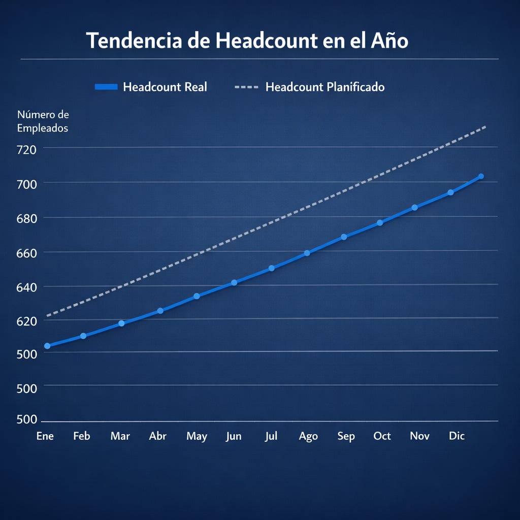 Visualizando el headcount: Ejemplos prácticos