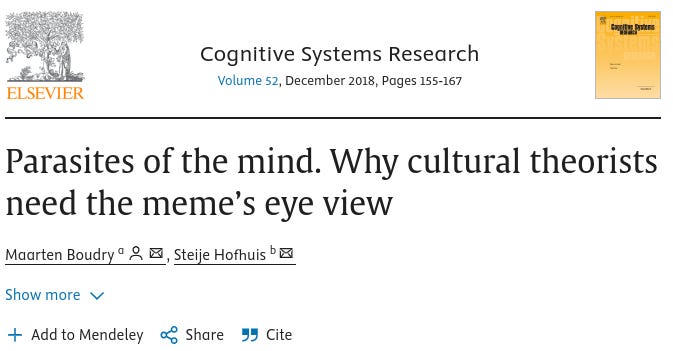 Why mind viruses are real - Maarten Boudry’s Substack