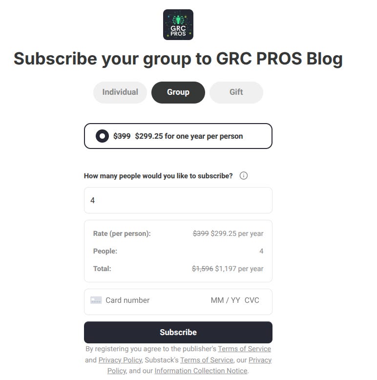 Give Back & Level Up: Special Group Subscription Offer from GRC Pros