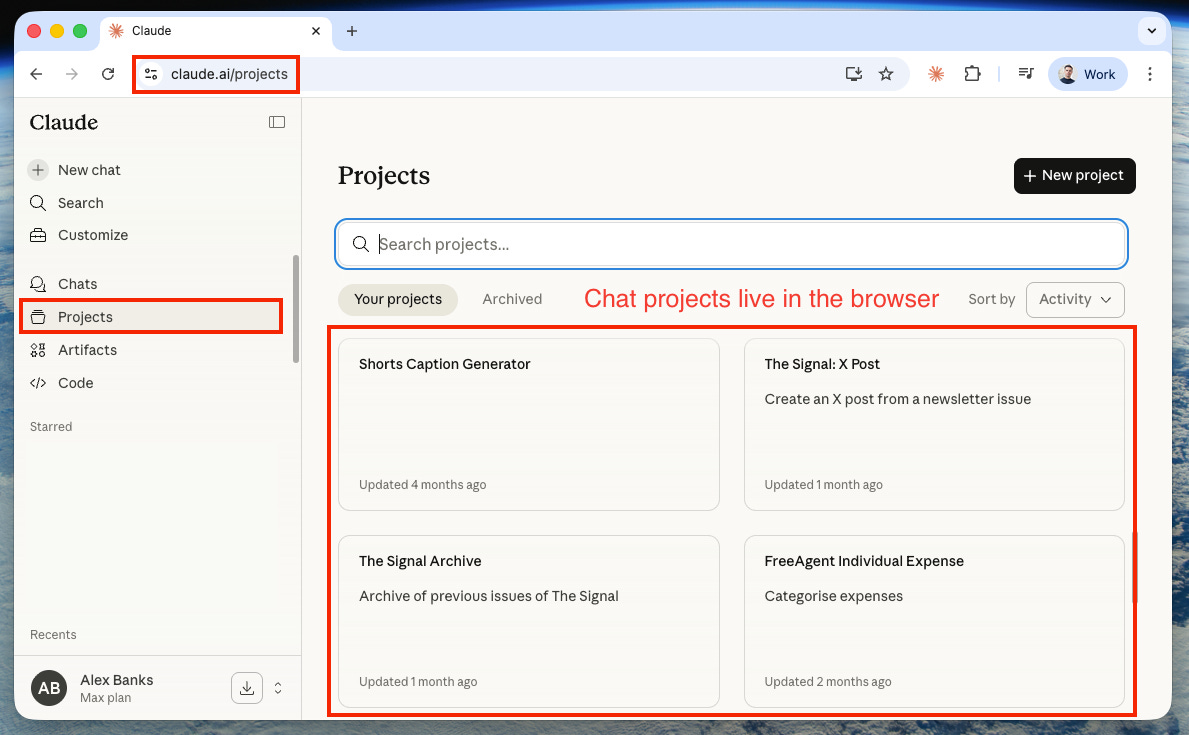 How to give Claude memory with projects - by Alex Banks