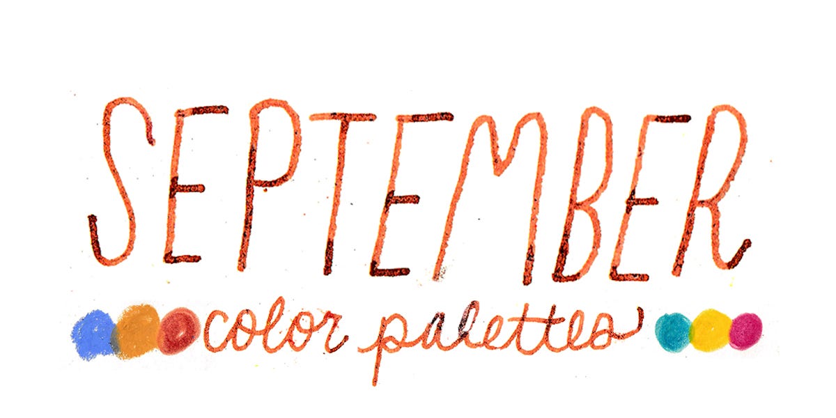 September Color Palettes - by Beth Spencer