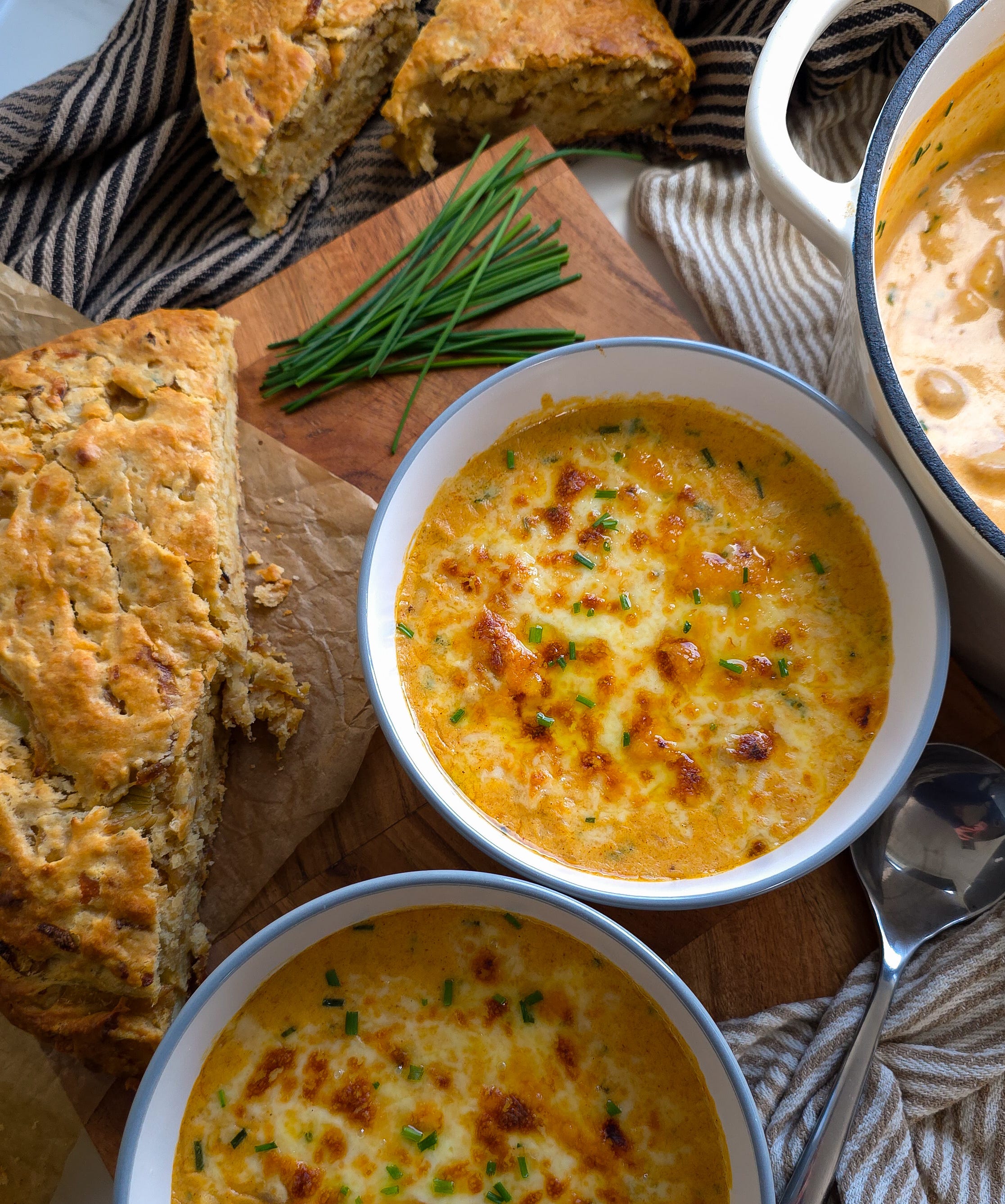 Smokey Sausage Mac & Cheese Soup - Amy Sheppard Food