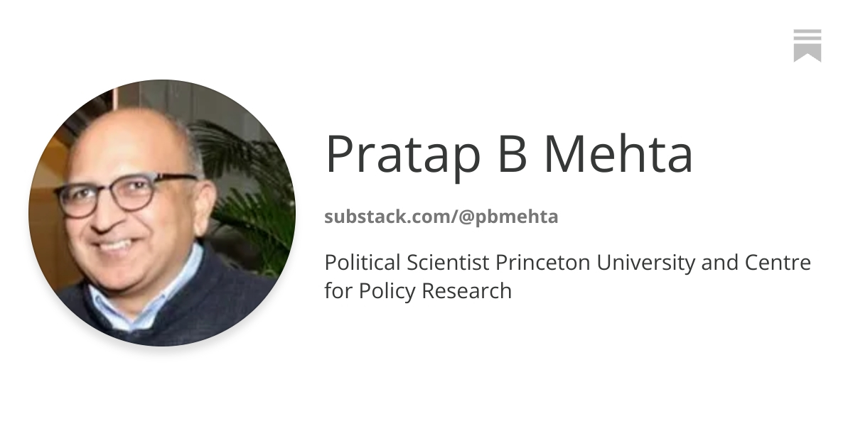 Pratap B Mehta | Substack