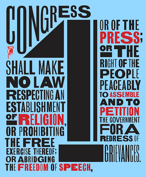 The five freedoms of the First Amendment - by Rob Melton