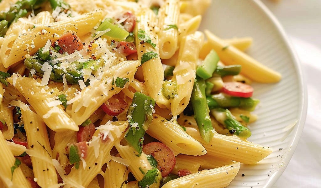 Un Mariage Audacieux : Pennes aux Asperges, Jalapeño et Cheddar 🌶️