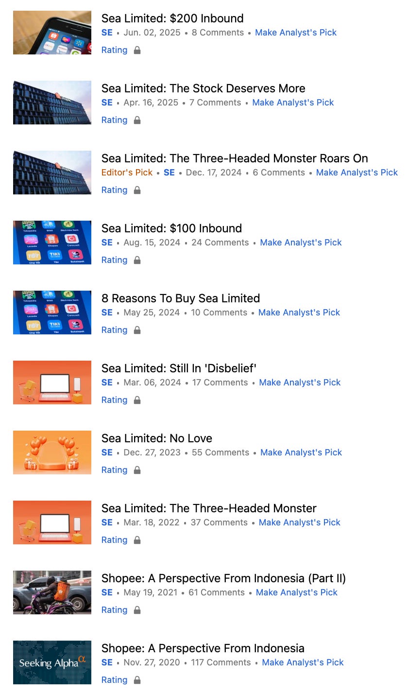 A Deep Dive on Sea Limited (SE) - by Riyado Sofian