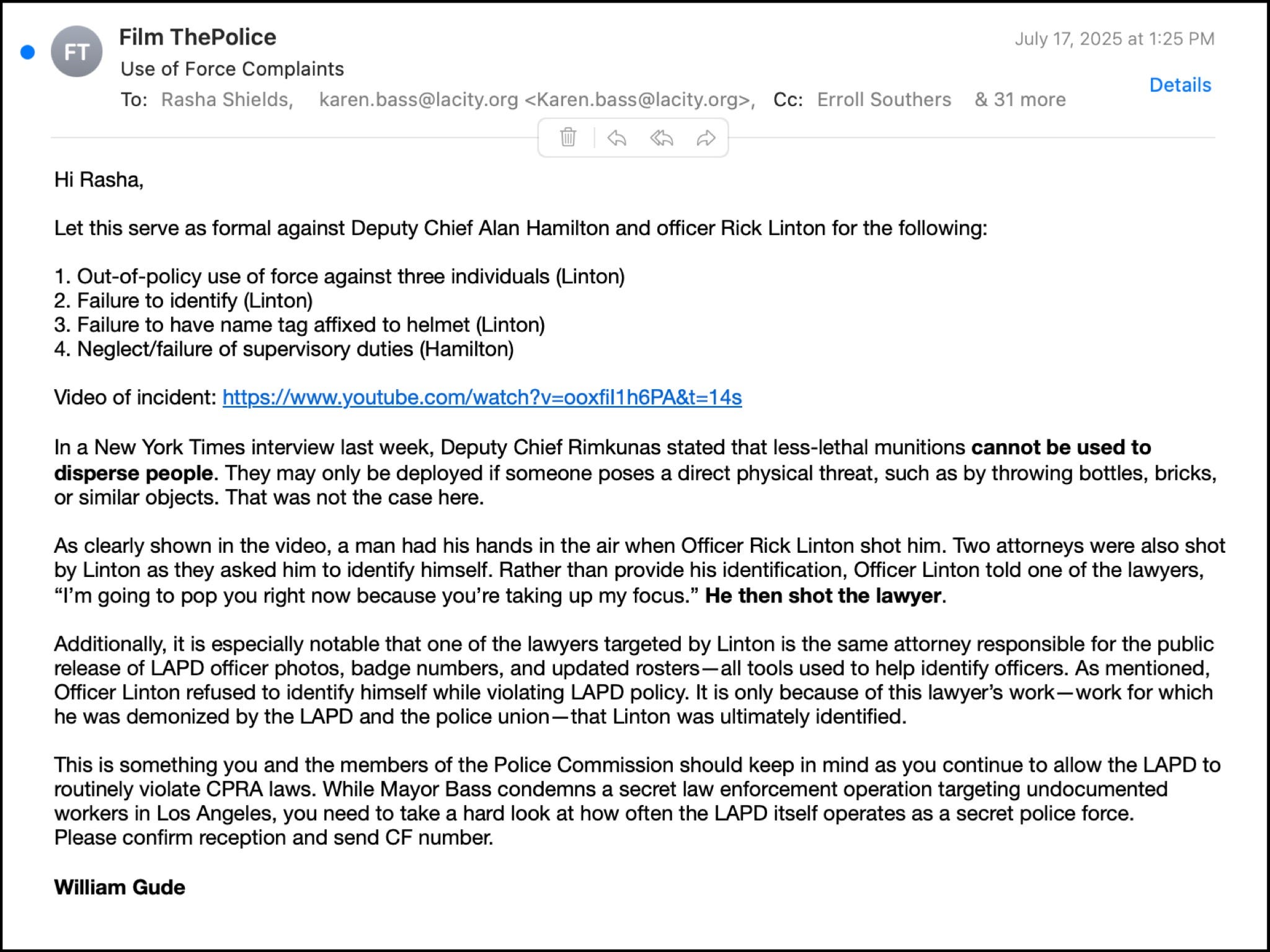 Rick Linton - Out of Control LAPD Cop