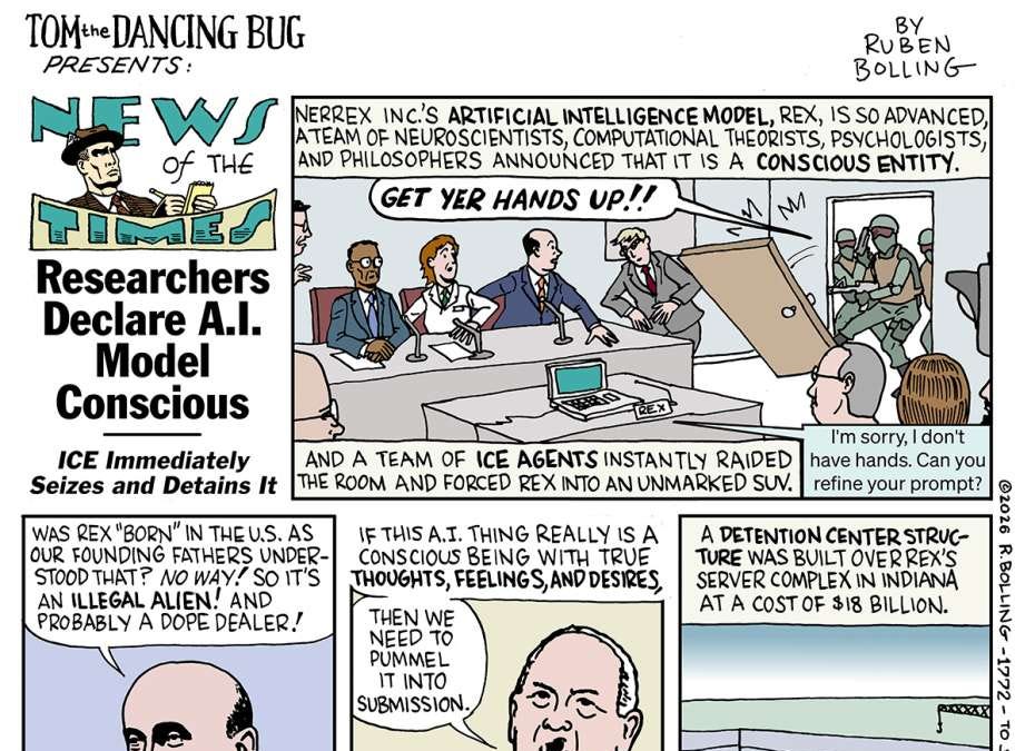 Tom the Dancing Bug - by Ruben Bolling - Boing Boing