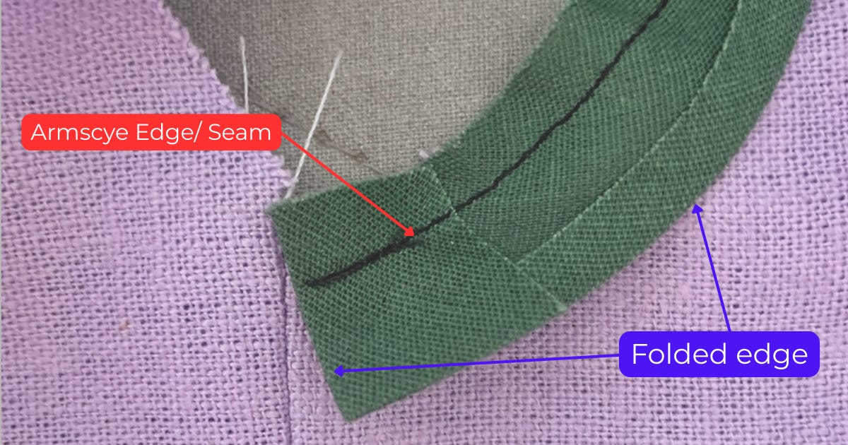 How to Finish Necklines and Armholes with Bias Facing (Single & Double ...