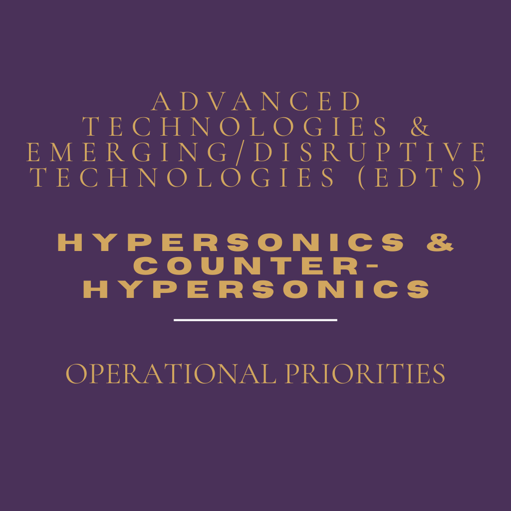 Hypersonics & Counter-Hypersonics (Operational Priorities)