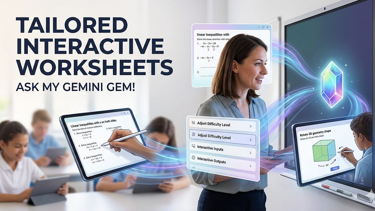 Make Tailored Interactive Worksheets for Your Students Using AI, Right Now!