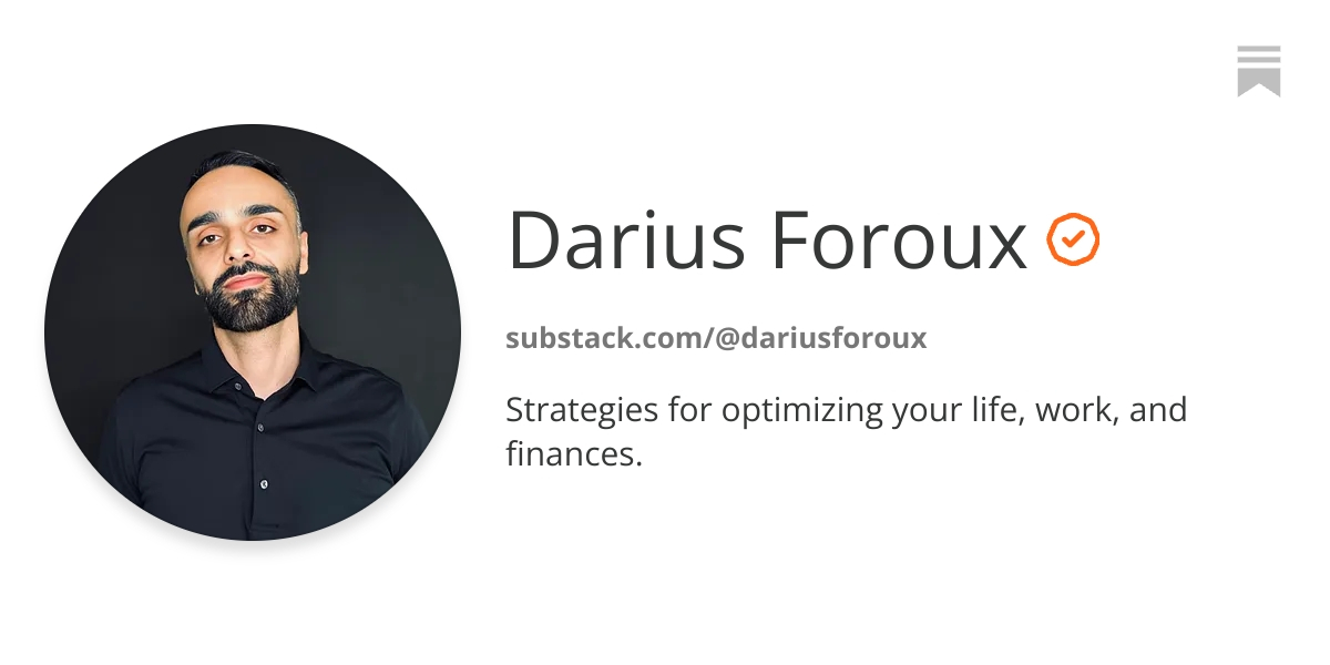 Darius Foroux | Substack