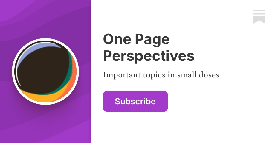 One Page Perspectives | Paul Hudson | Substack