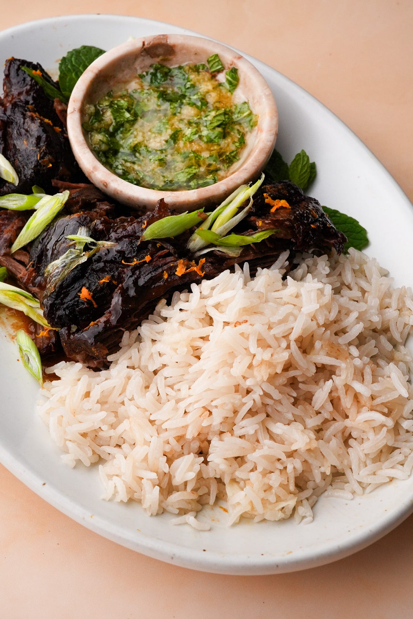 Slow Pot Roast, Reimagined: Miso-Ginger with Coconut Pandan Rice