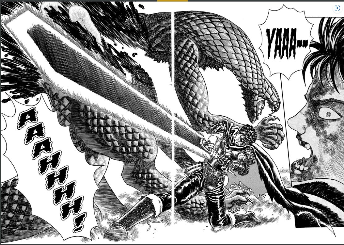 Manga Sword Fight Panel