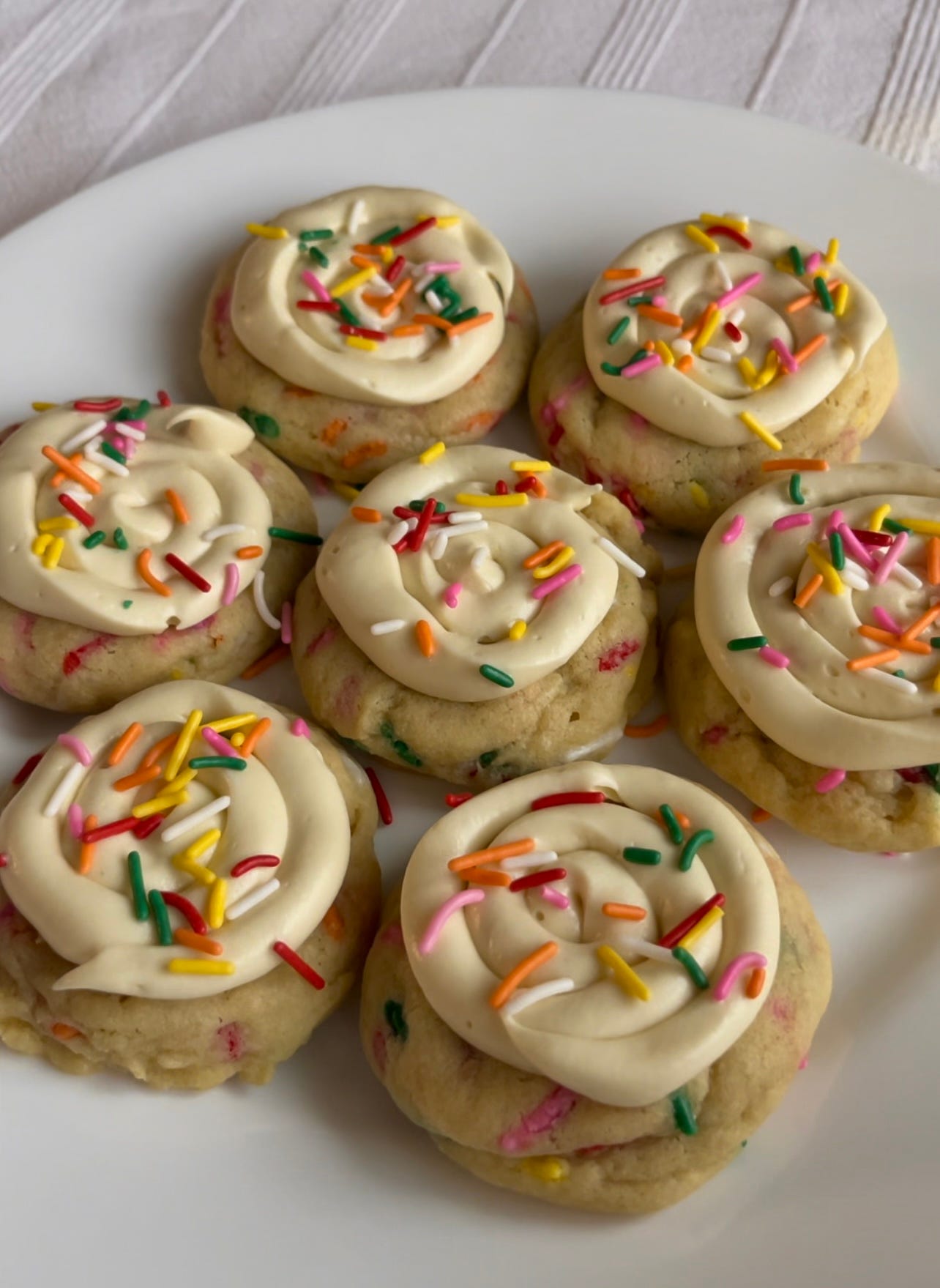 Frosted Birthday Cake Cookies - by Viviane