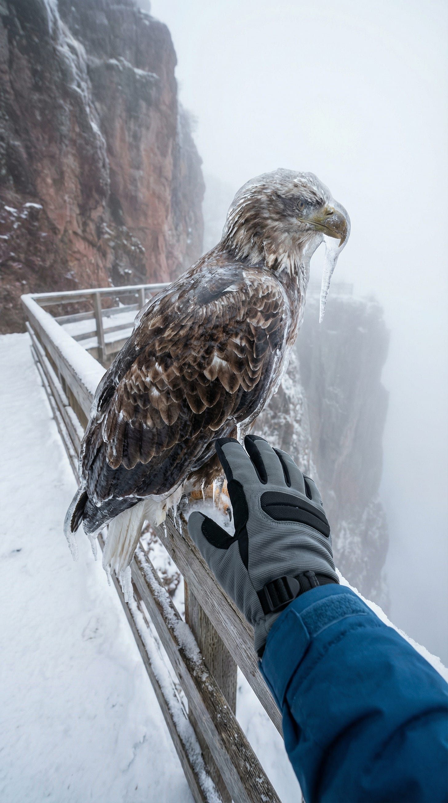 #259 Viral Video Prompt: Rescue Frozen Eagle