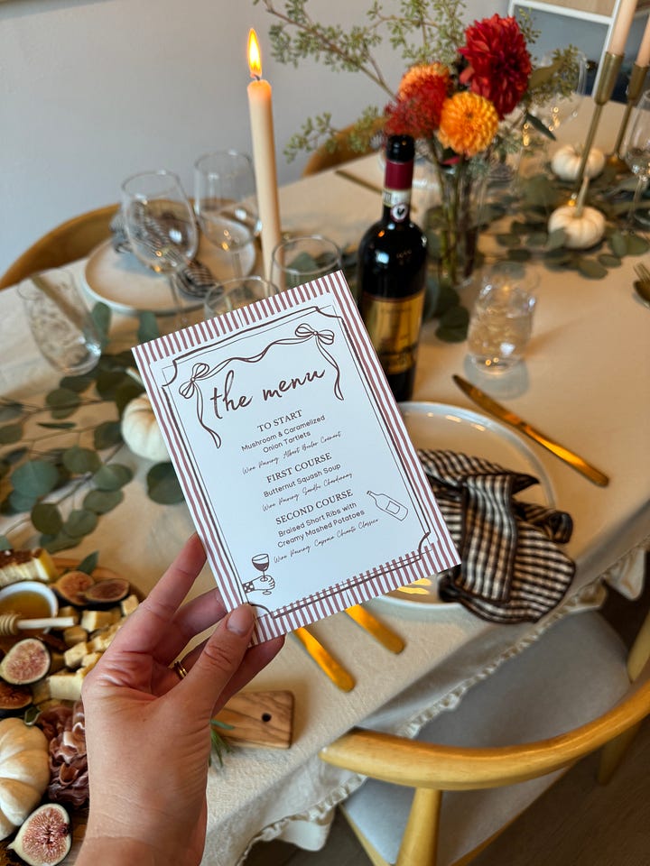 Everything you need to host a fall wine dinner at home