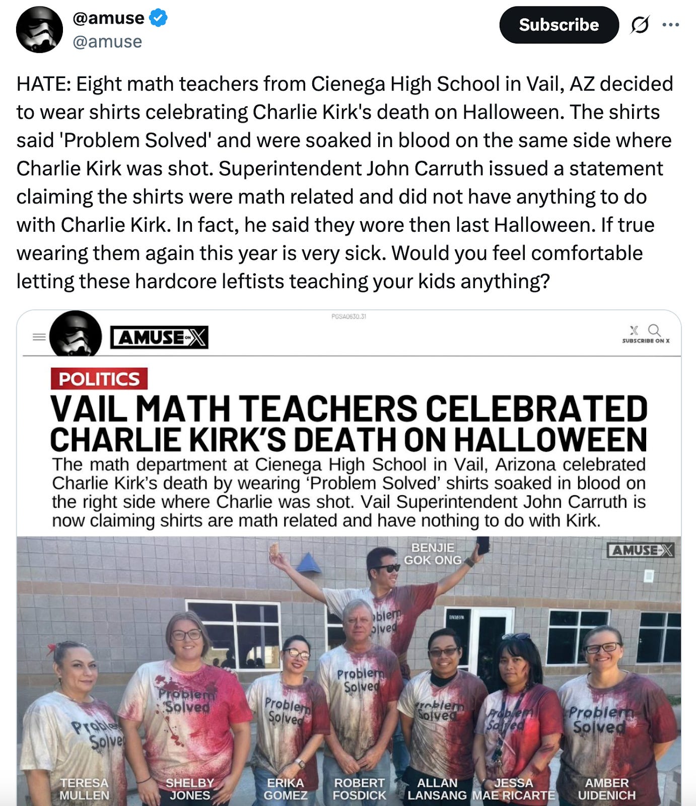 DISGUSTING Teachers Celebrate Charlie Kirk’s Death on Halloween
