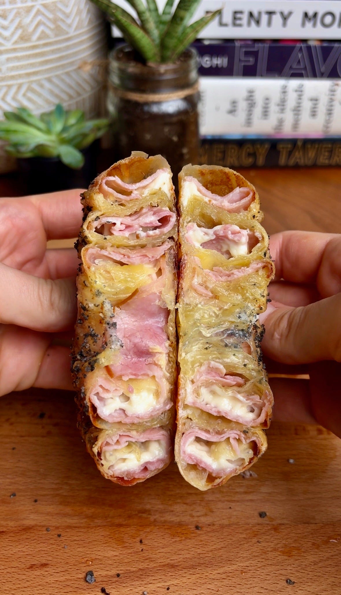 Ham & Cheese Rice Paper Spiral - by Chef Josh Gale