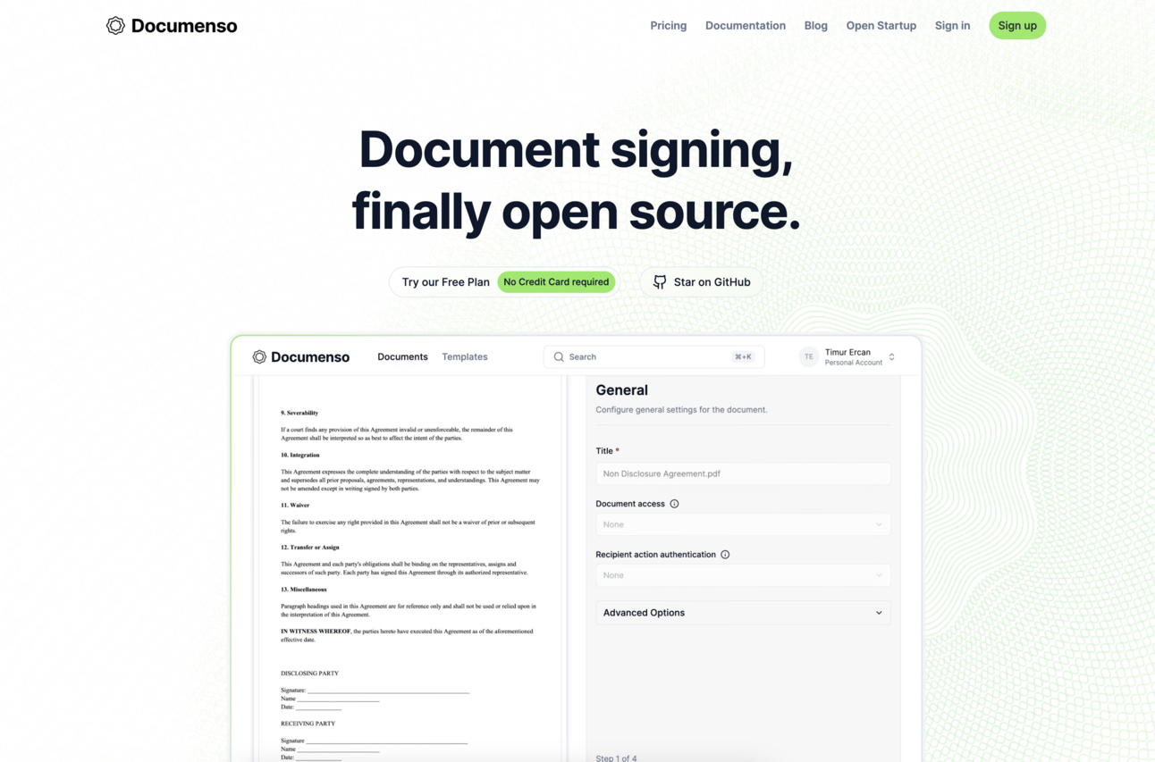 Documenso - by Jonathan Reimer - Open Pioneers