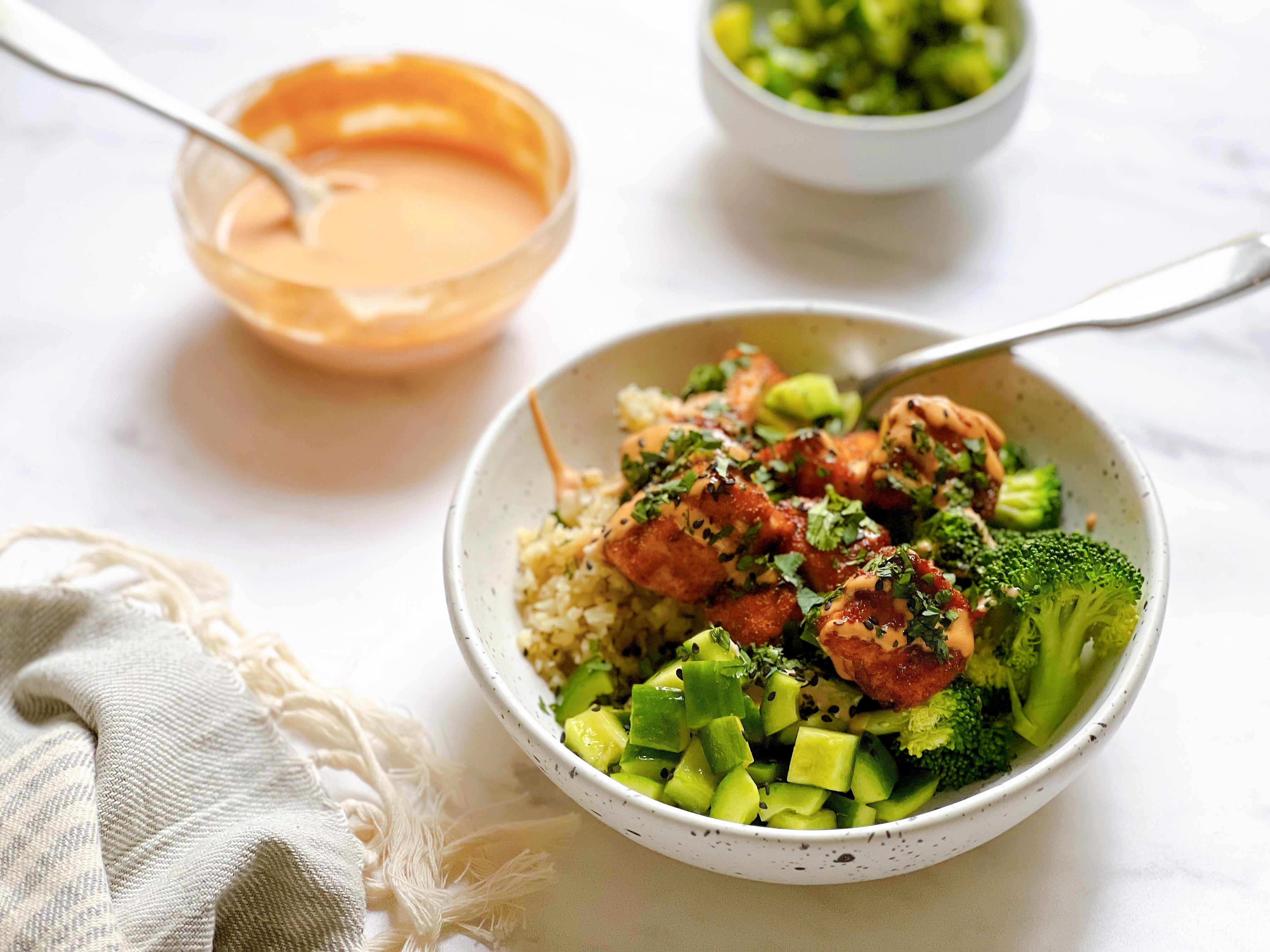 Inside Out Sushi Roll Bowls