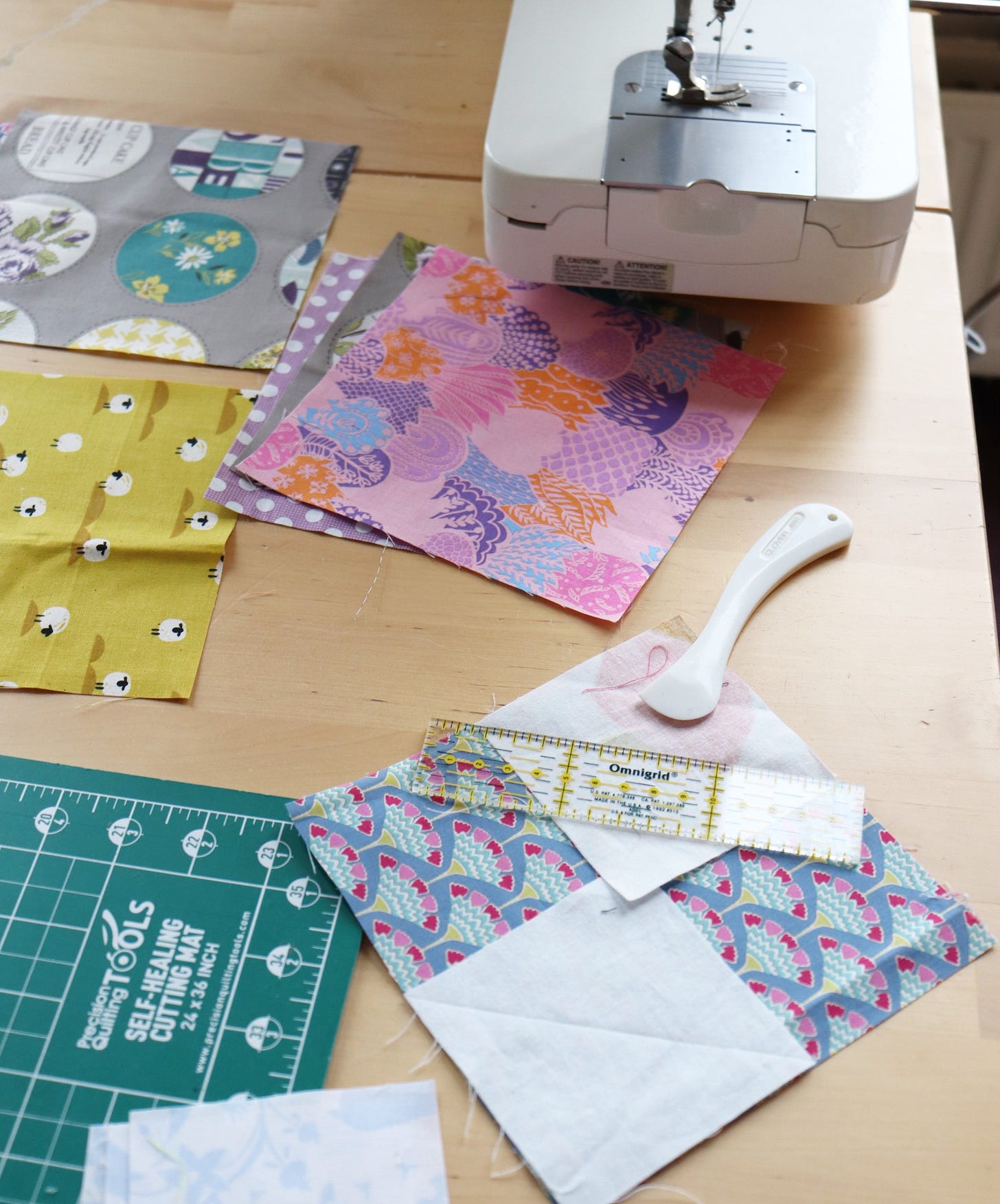 Hugs + Kisses quilt blocks - by Rachel LaBour