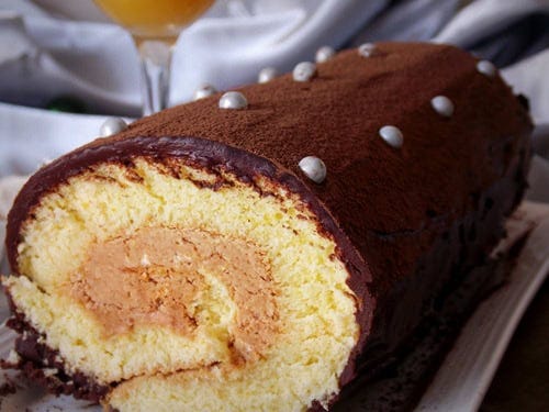 Bûche légère chocolat Pralinoise