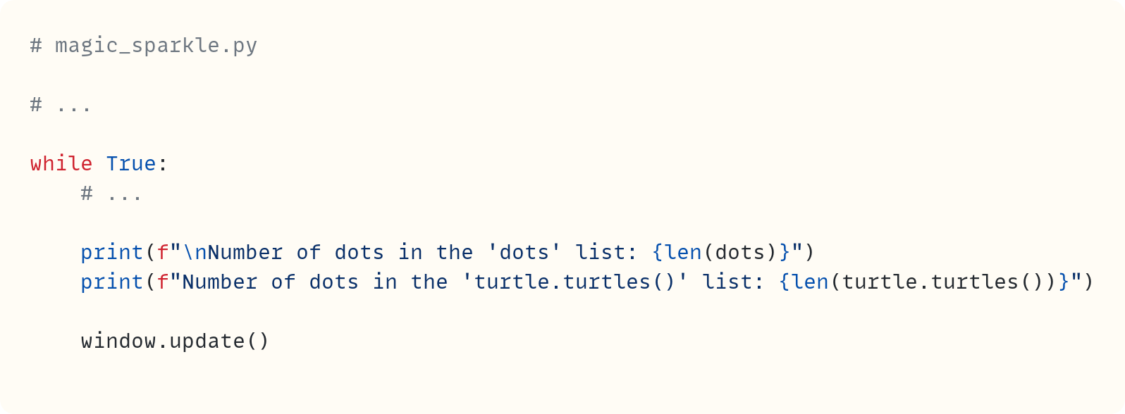 A Touch of Randomness Makes The Magic Sparkle • A Python `turtle` Animation