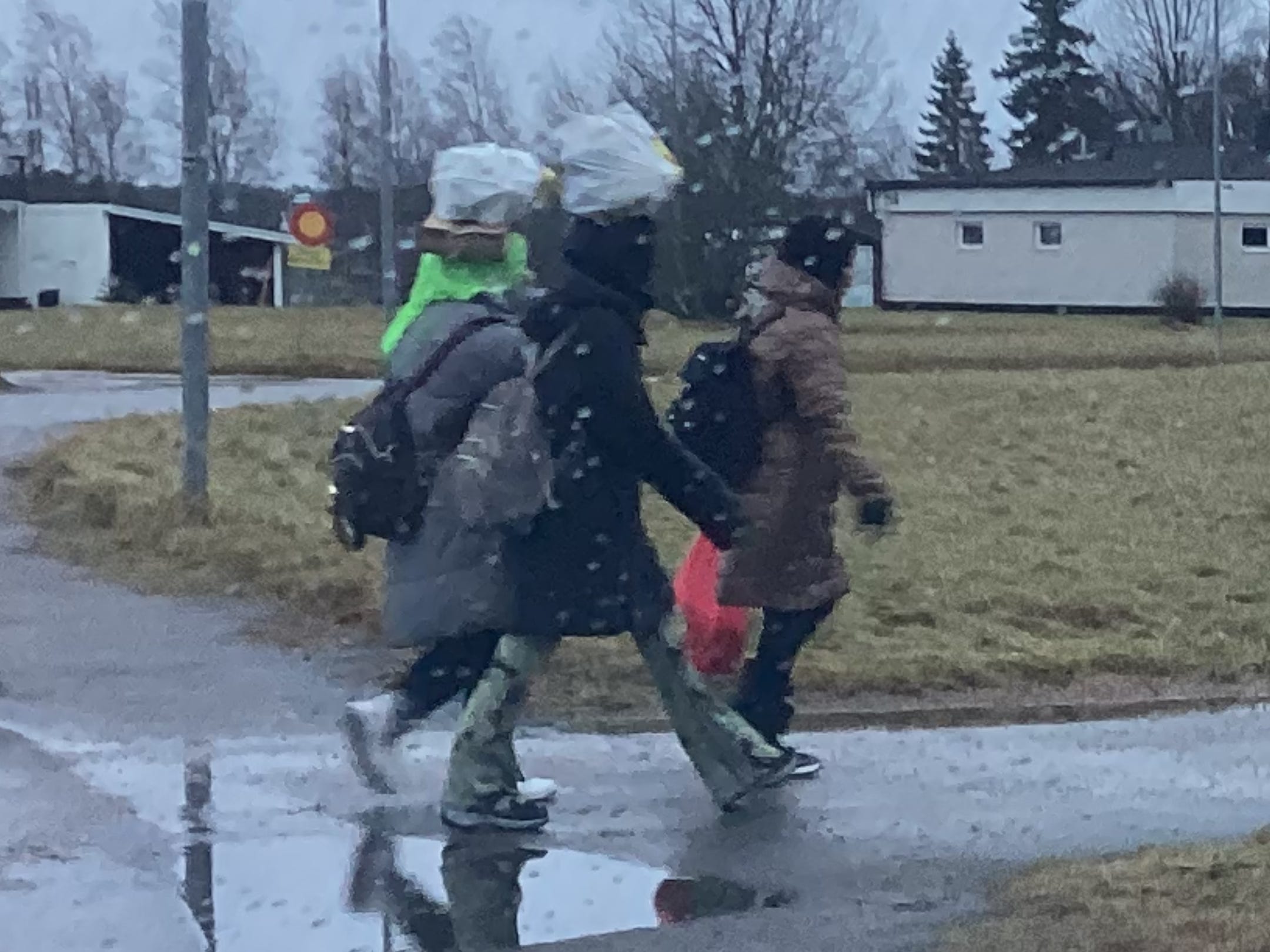 BREV 368 – Kvinnor med Lidl-påsar på huvudet i Malung.