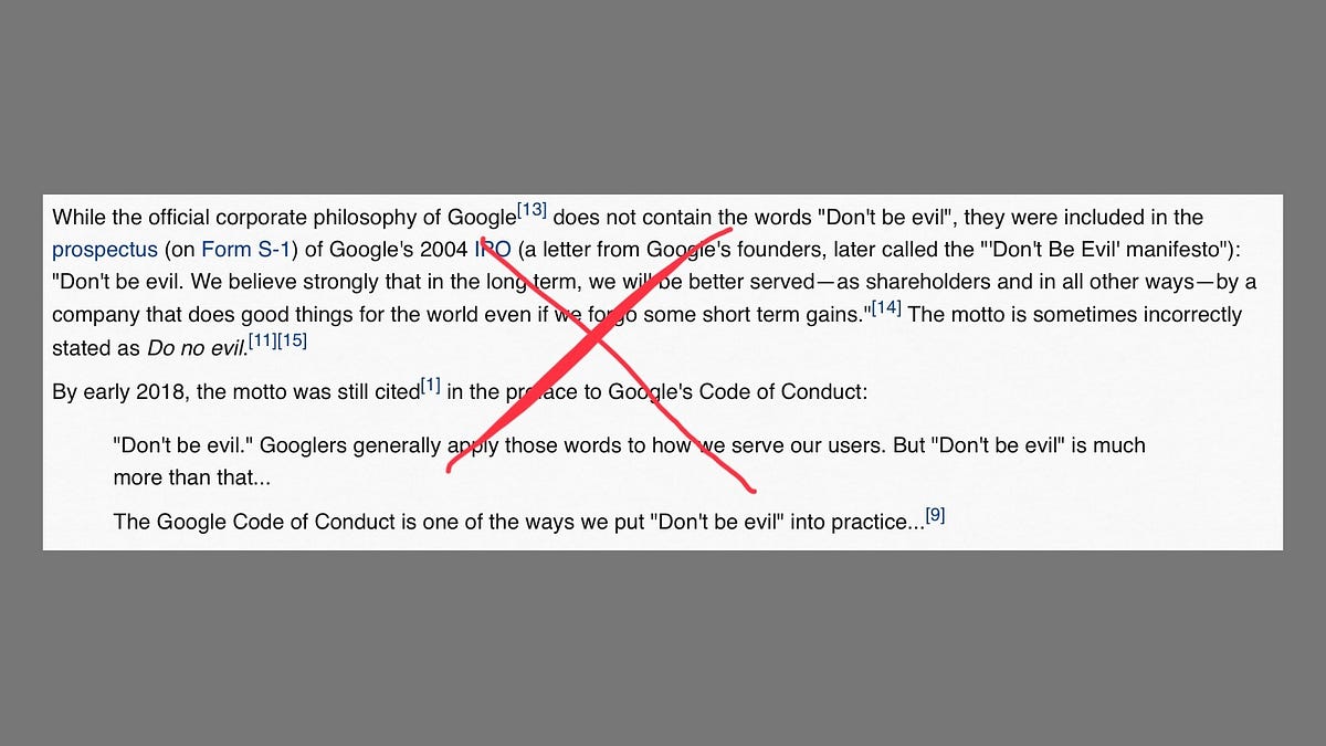 does google do evil