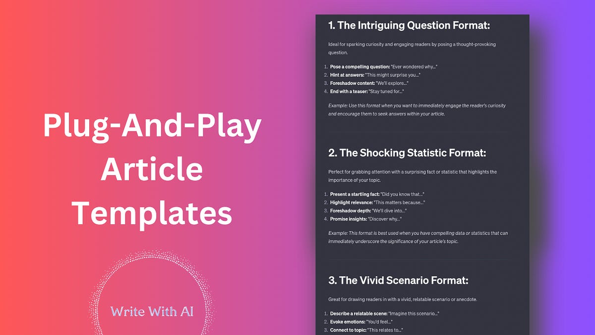 conversation article template