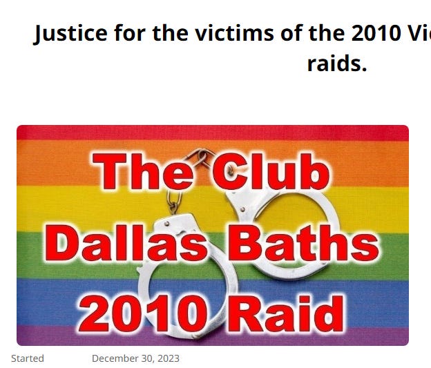 The History of the 2010 Dallas Bathhouse raid.