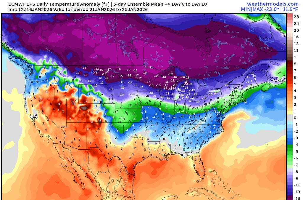 January 16, 2026 Friday Winter Weather - by Dr. Ryan Maue