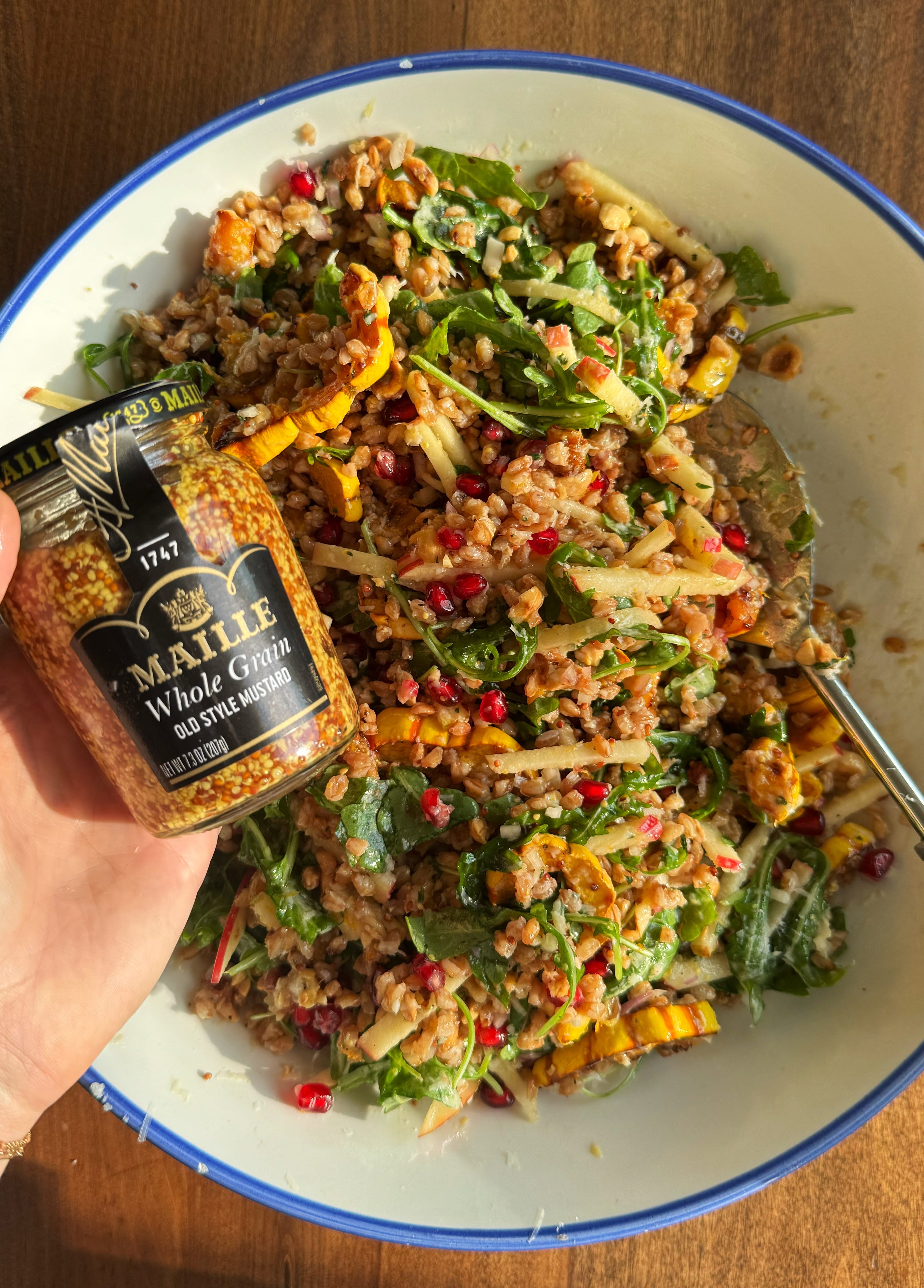 no. 176: Fall Farro Salad with Mustard-Roasted Delicata Squash