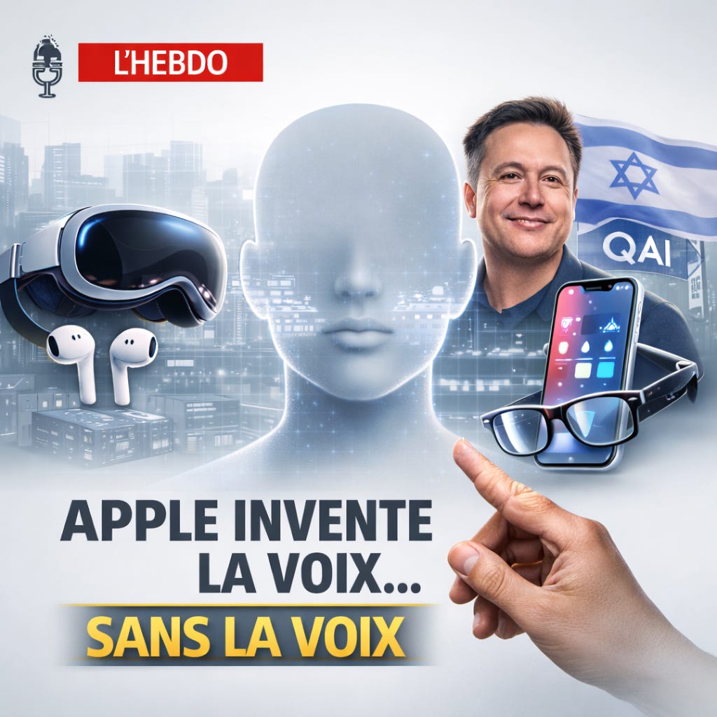 📆 L'HEBDO 31/01 – Apple prêt à inventer la commande vocale… sans la voix