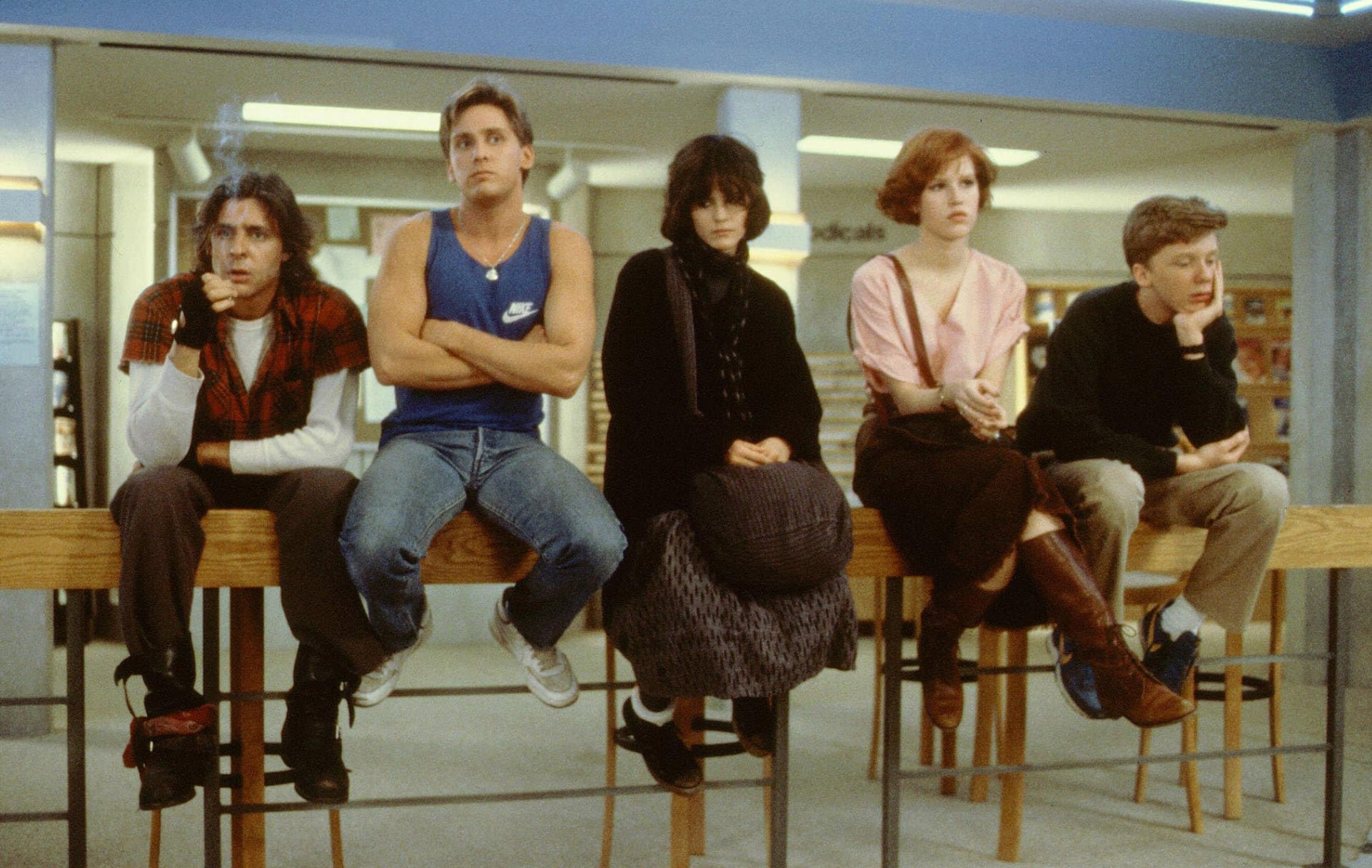 The Breakfast Club Anthony Michael Hall Smoking